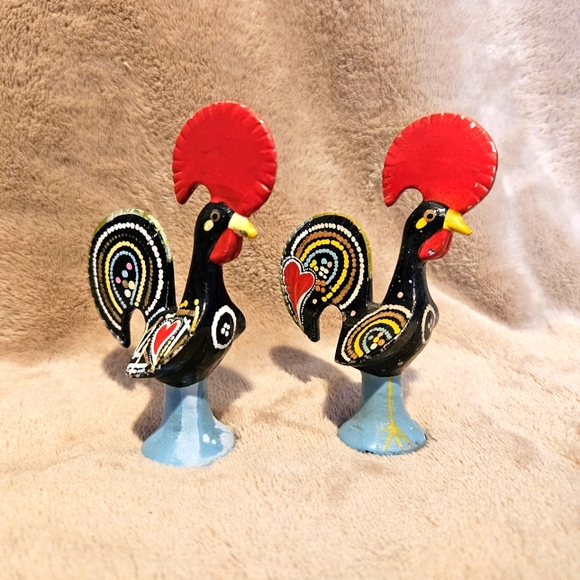 Vintage | Art | Vintage Ceramic Mexican Hand Painted Chalkware 4 Mini ...